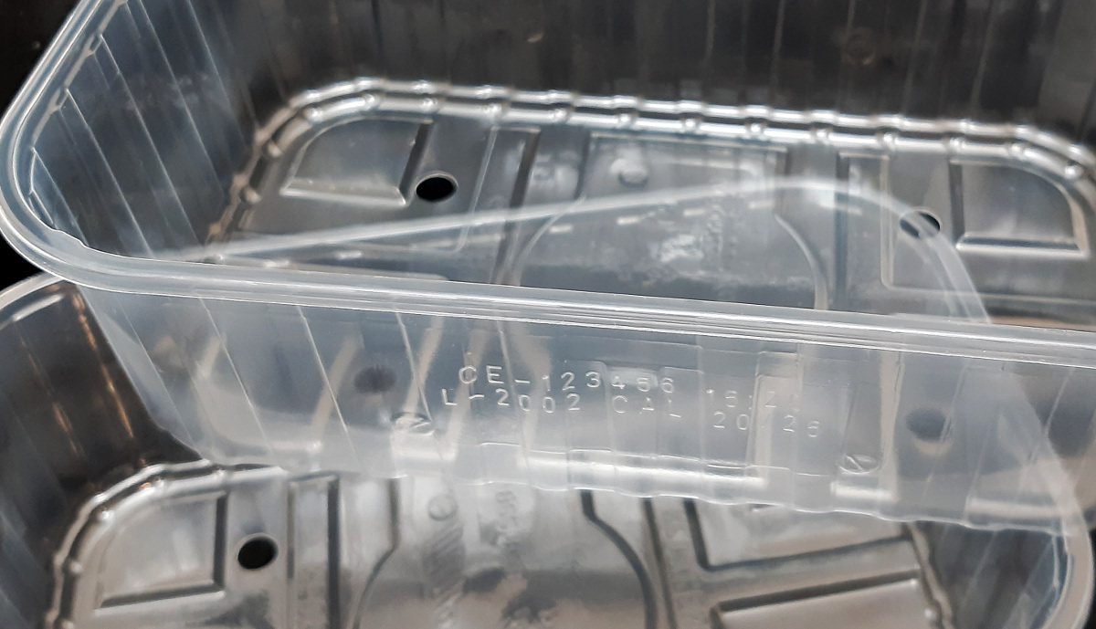 Polypropylene tray laser coding - Food traceability - Macsa ID